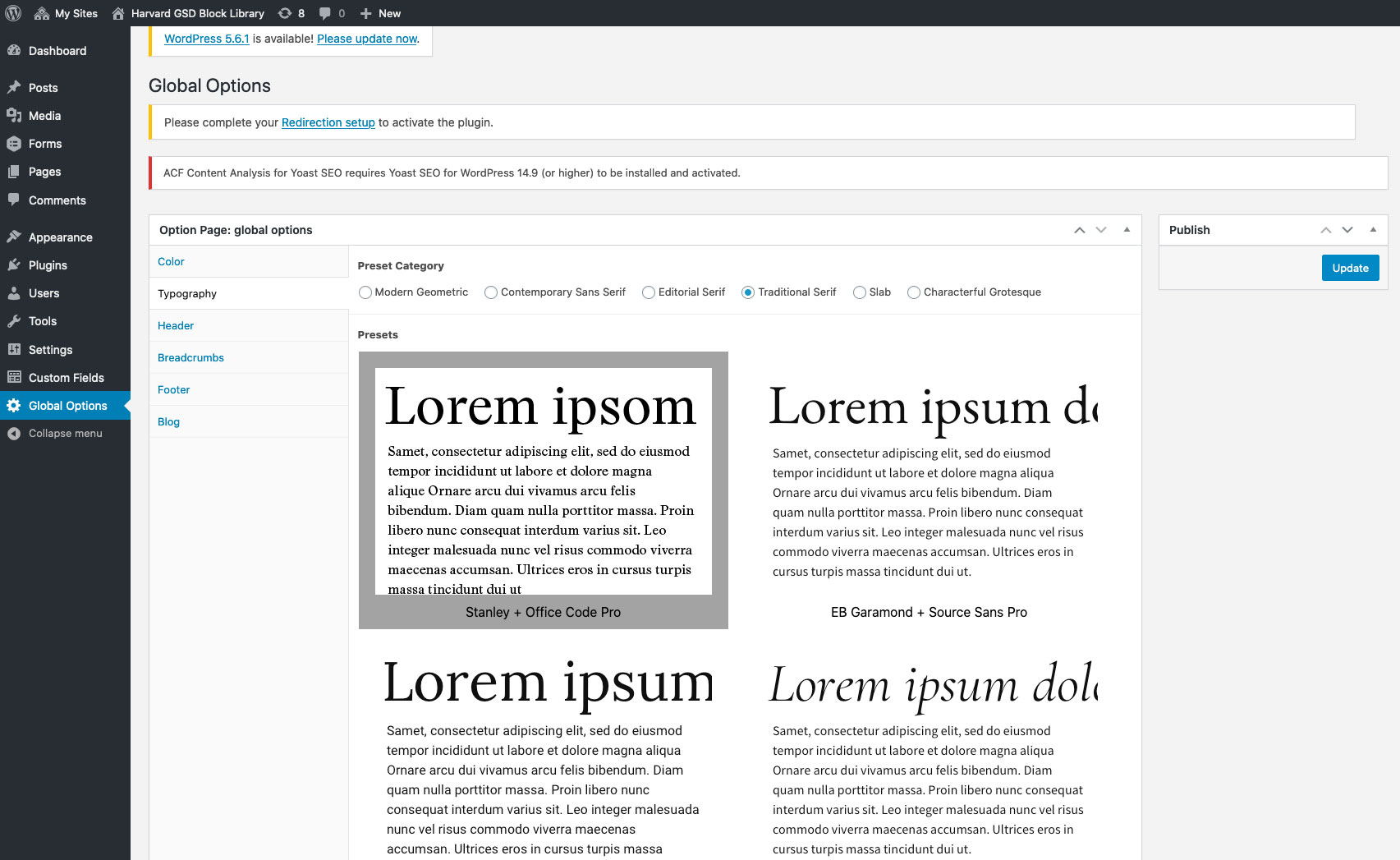 Typography - Harvard GSD Site Builder