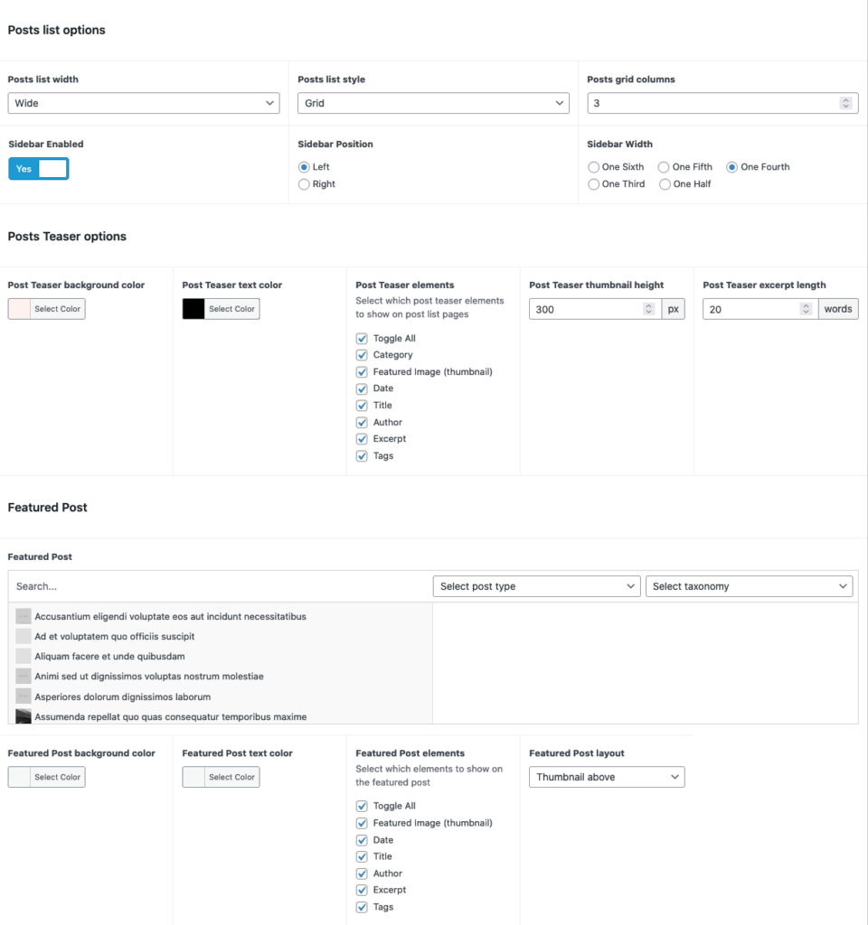 Blog Settings - Harvard GSD Site Builder